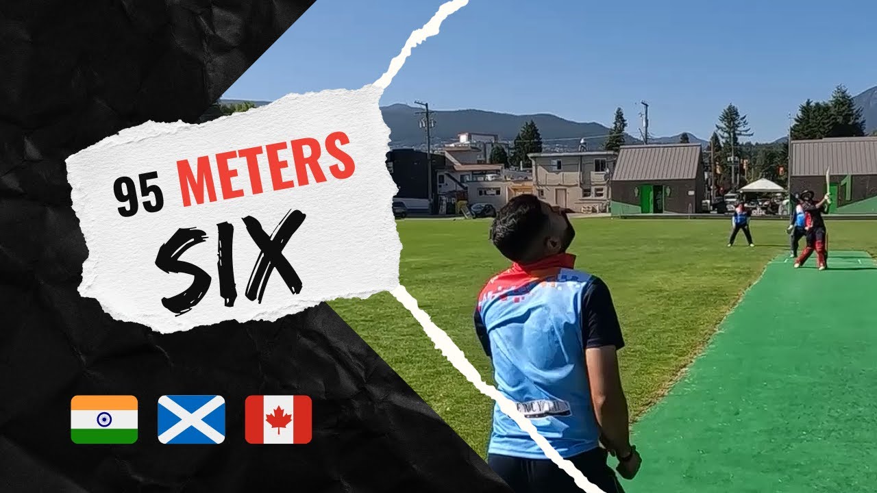 95 Meters Six 🤯 | Umpire cam 🎥| Gopro shots | Cricket in Canada 🇨🇦 ...