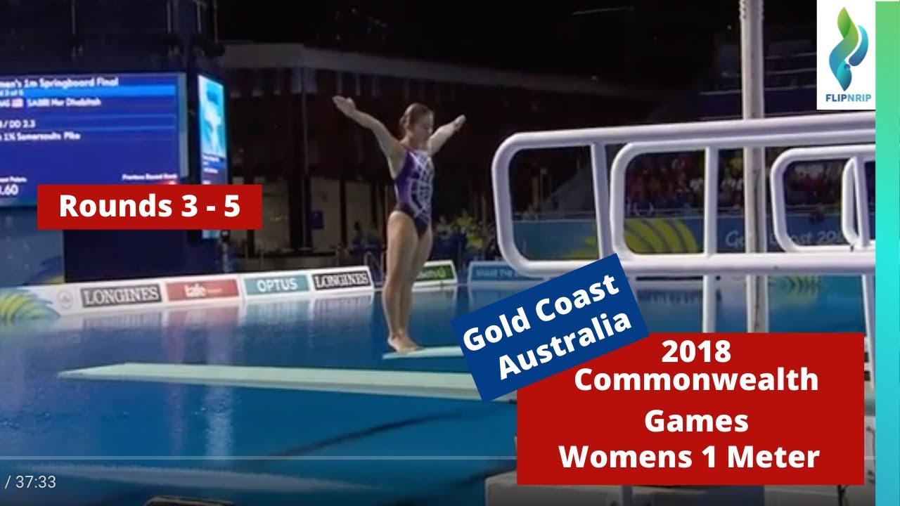 2018 Commonwealth Games Diving - Womens 1 Meter Diving - Rounds 3-5 ...