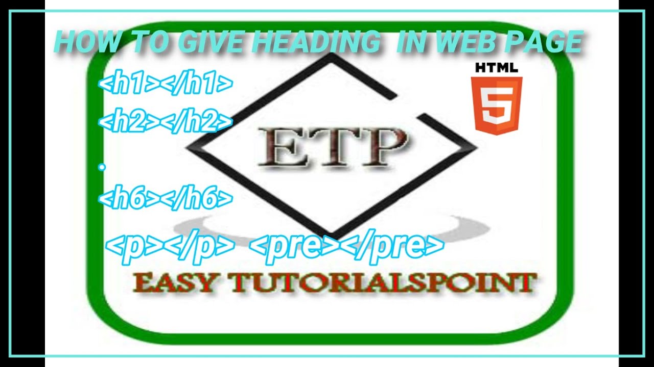 HOW TO GIVE HEADING IN HTML Heading Tag P Tag Pre Tag Html Tutorials In Hindi YouTube how-to-give-heading-in-html-heading-tag-p-tag-pre-tag-html-tutorials-in-hindi-youtube