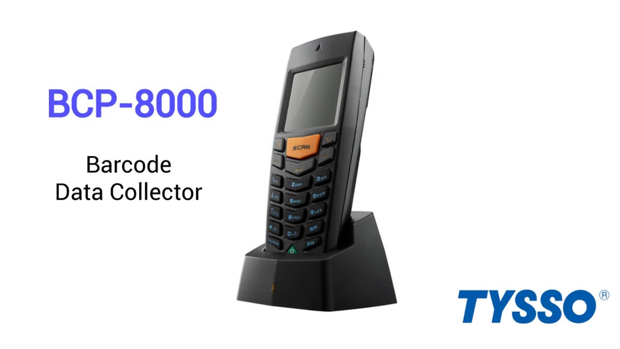 TYSSO BCP 8000 Barcode data Collector - YouTube