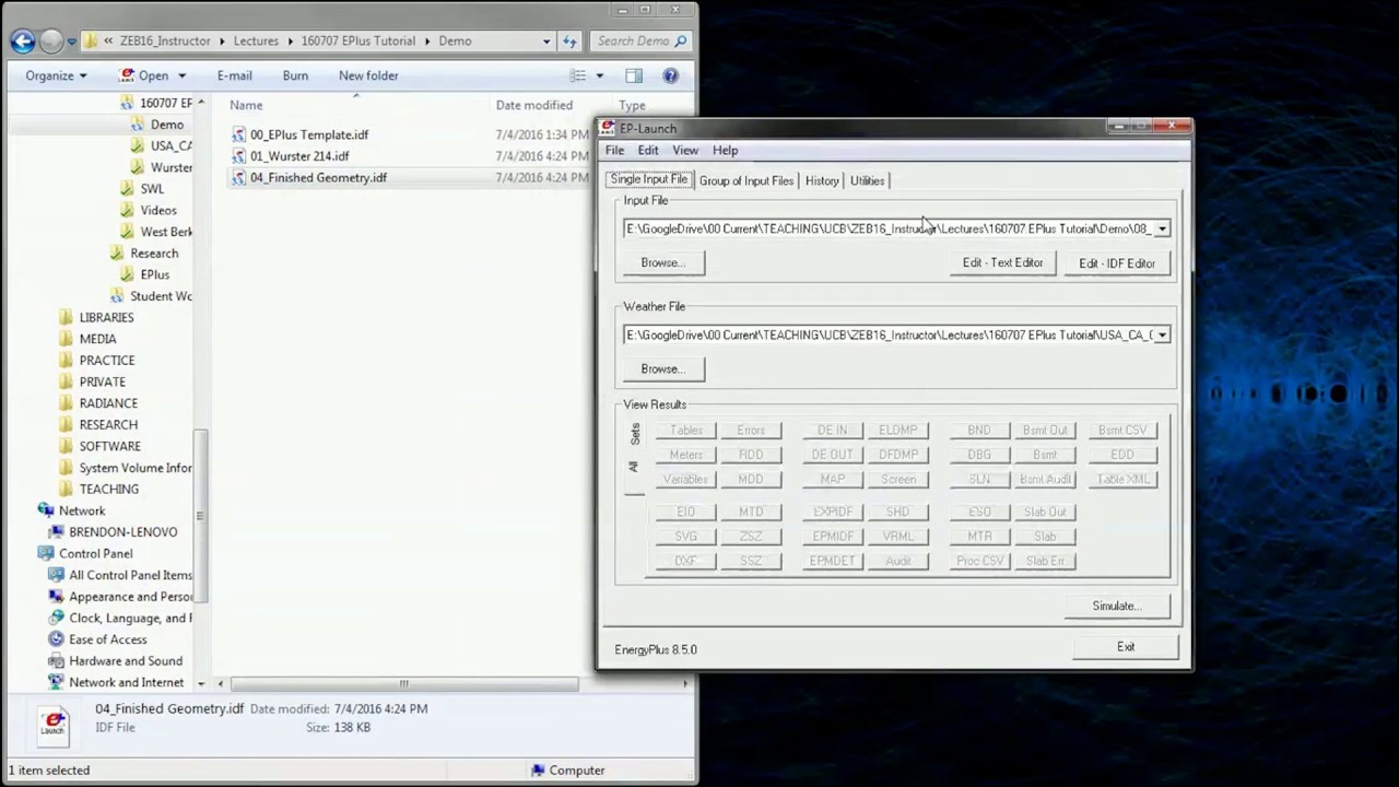 VT4.1 Introduction to the EnergyPlus IDF Editor - YouTube