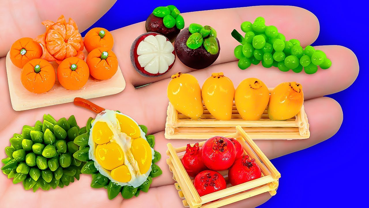 24 EASY DIY MINIATURE REALISTIC FRUITS HACKS AND CRAFTS FOR YOU ...