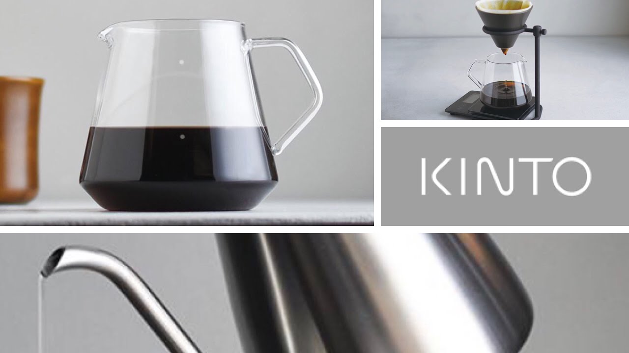 Brewing coffee using Kinto Brewer Stand - YouTube