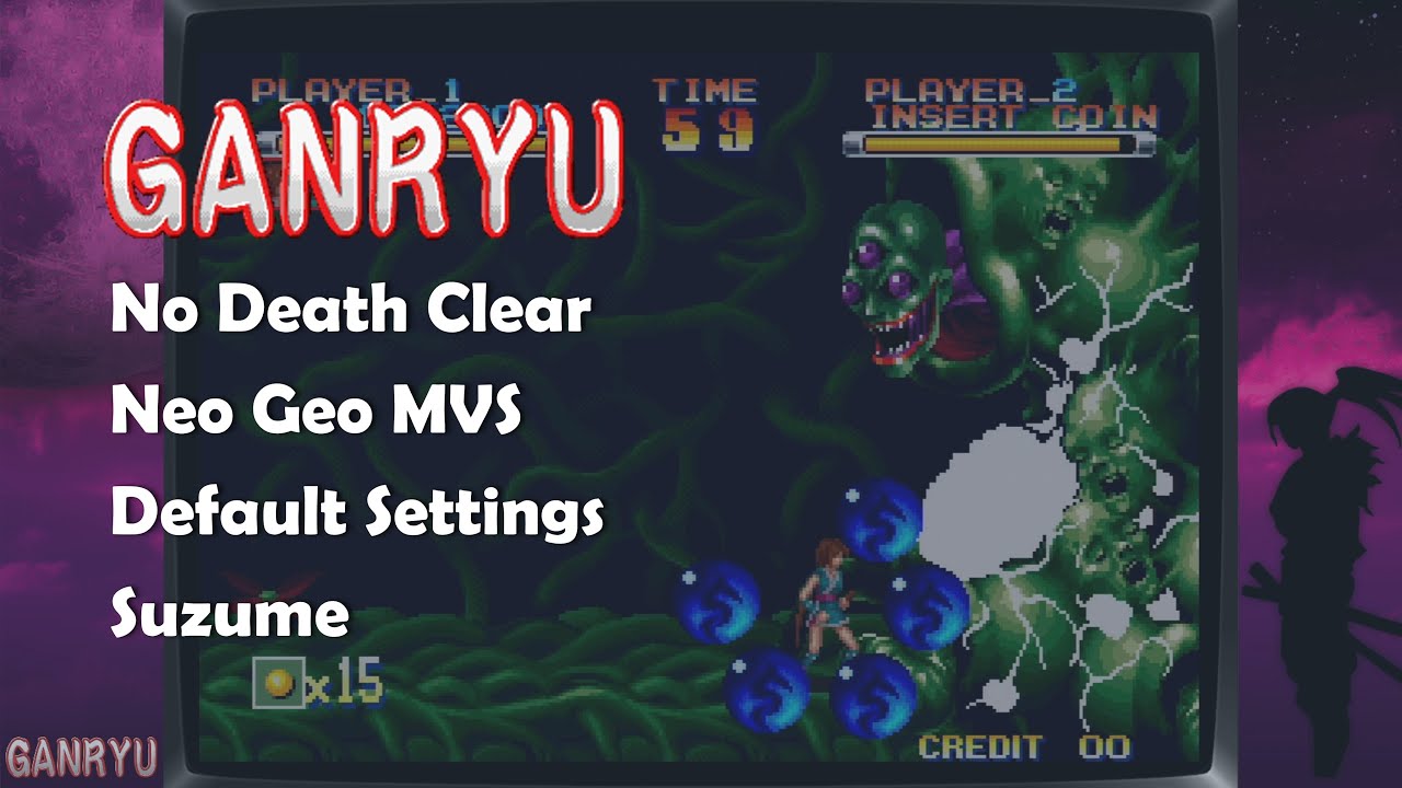 Ganryu (Arcade) 1CC No Death with Suzume (Default Difficulty) - YouTube