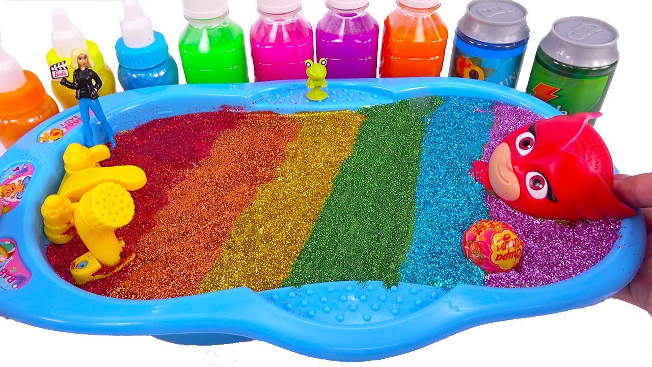 Learn Color All Color Slime Smoothie with PJ Masks | Satisfying Slime ...