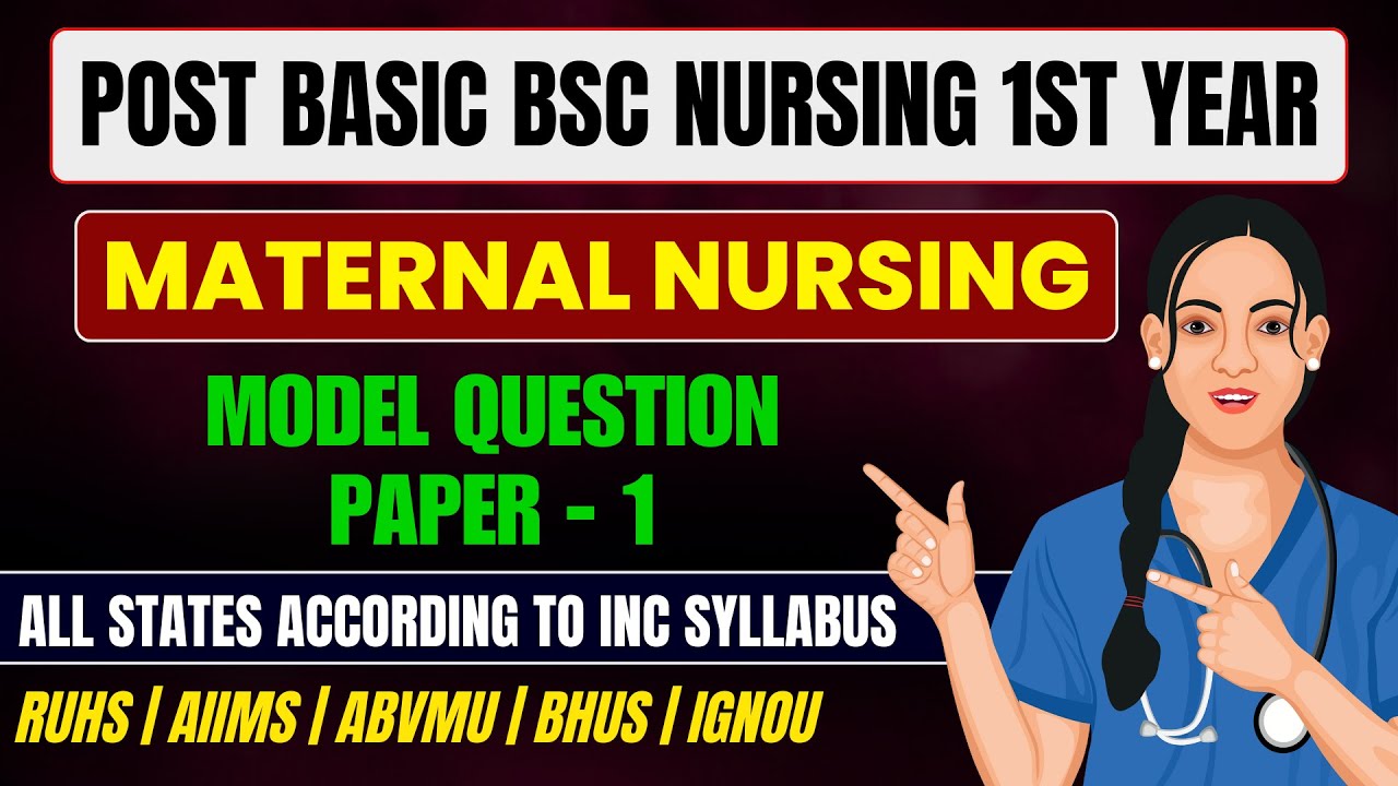 Post Basic Bsc Nursing Maternal Nursing Question Paper 2025 // PB Bsc ...