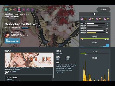 osu! Monochrome Butterfly NiNo's Insane FC - YouTube
