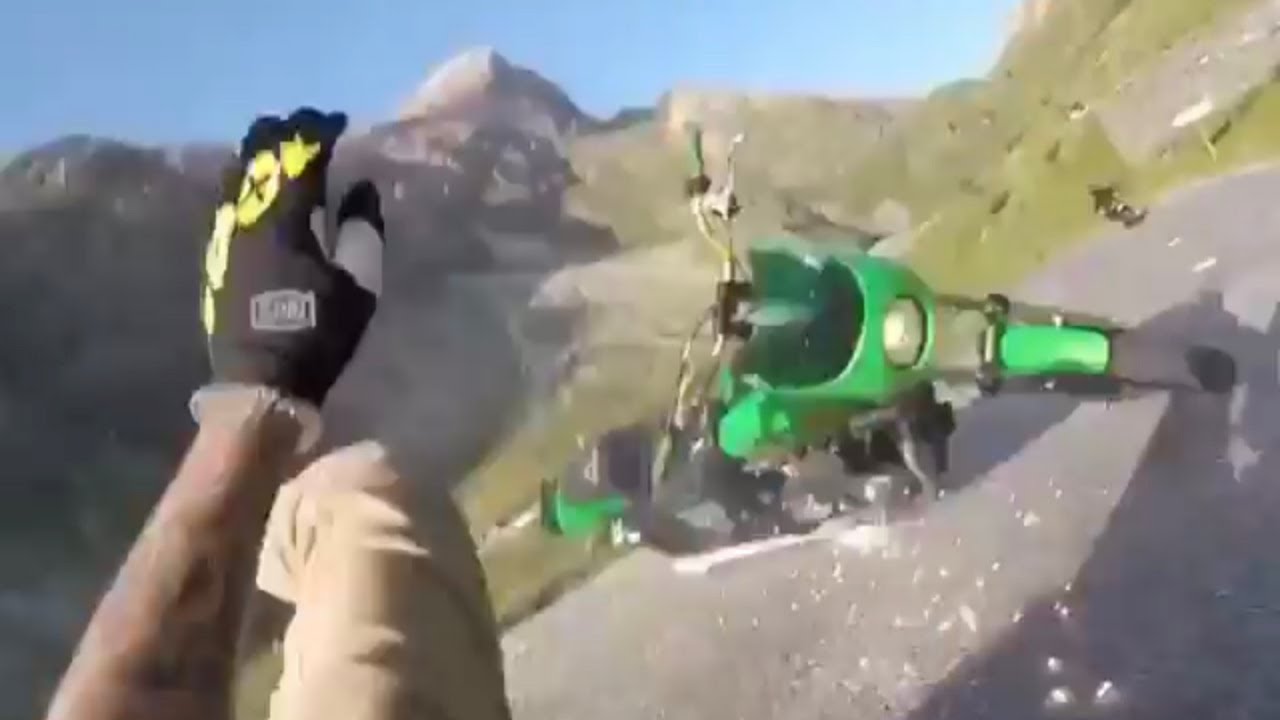 Motorcycle Falls Off Cliff - YouTube