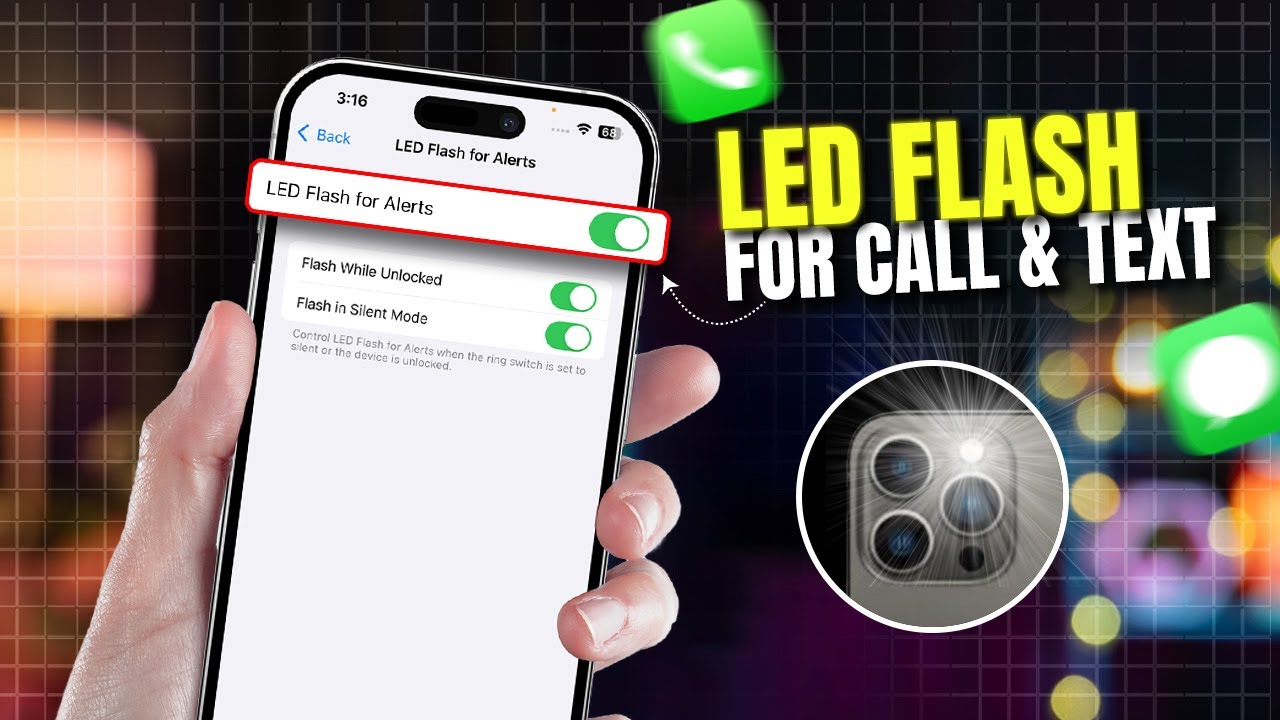 How to Turn On Flash for Notifications or Calls on iPhone | Enable LED ...
