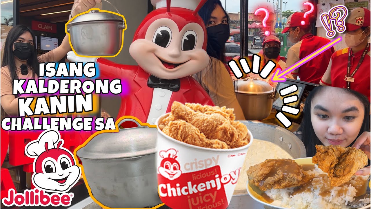 JOLLIBEE ISANG KALDERO CHALLENGE MUKBANG | BUCKET CHICKENJOY | TIPID ...
