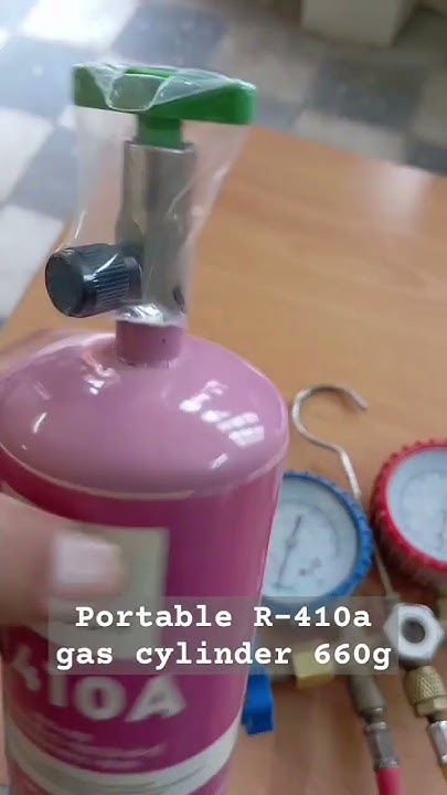 Portable R-410a gas cylinder 660g - YouTube