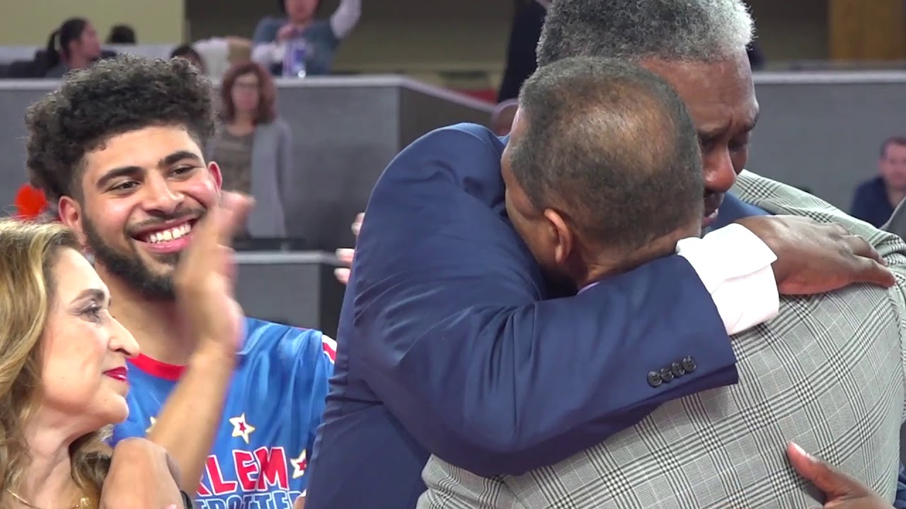Sweet Lou Dunbar Jersey Retirement | Harlem Globetrotters - YouTube