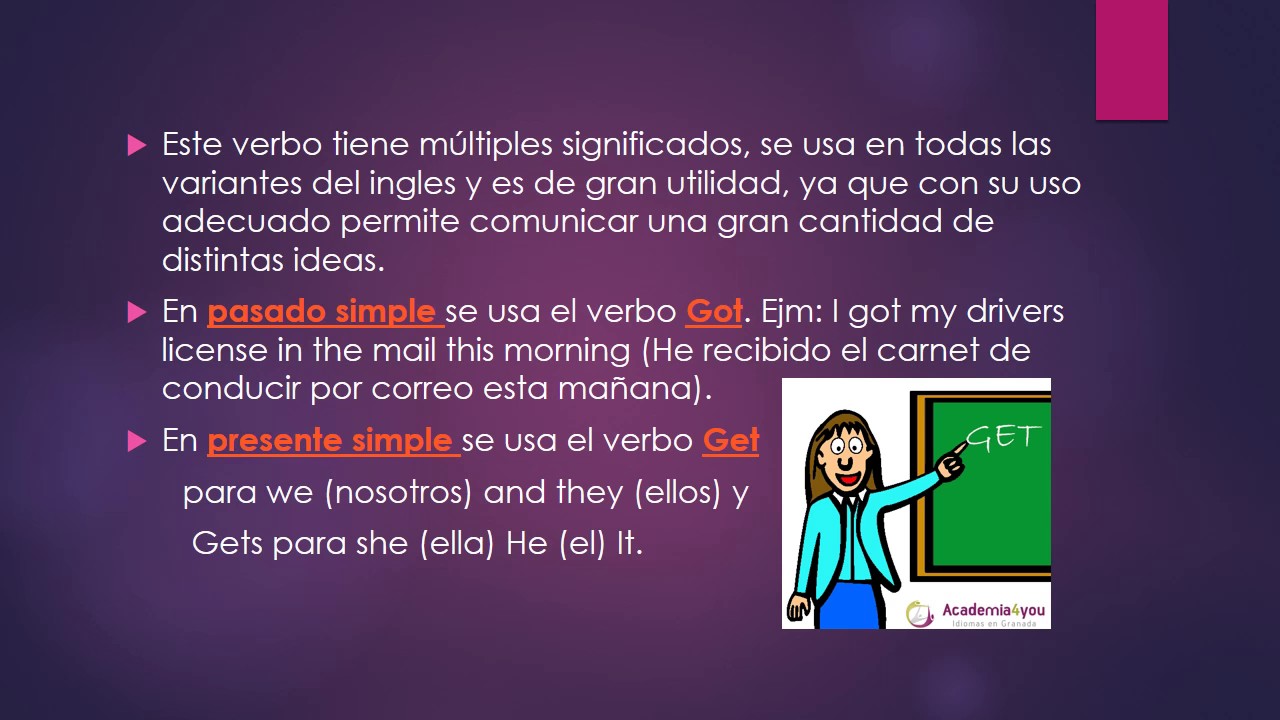 Uso Del Verbo Get - YouTube