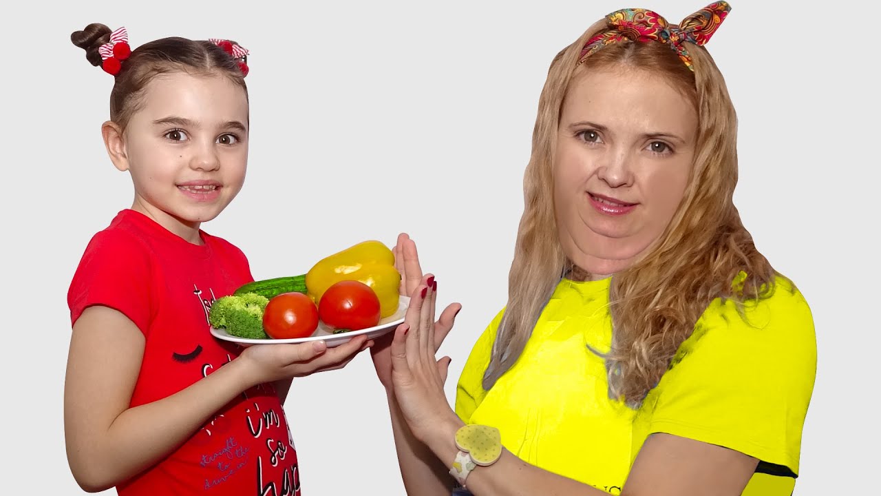 Polina teaches mom to eat and exercise properly | 동요와 아이 노래 | 어린이 교육 ...