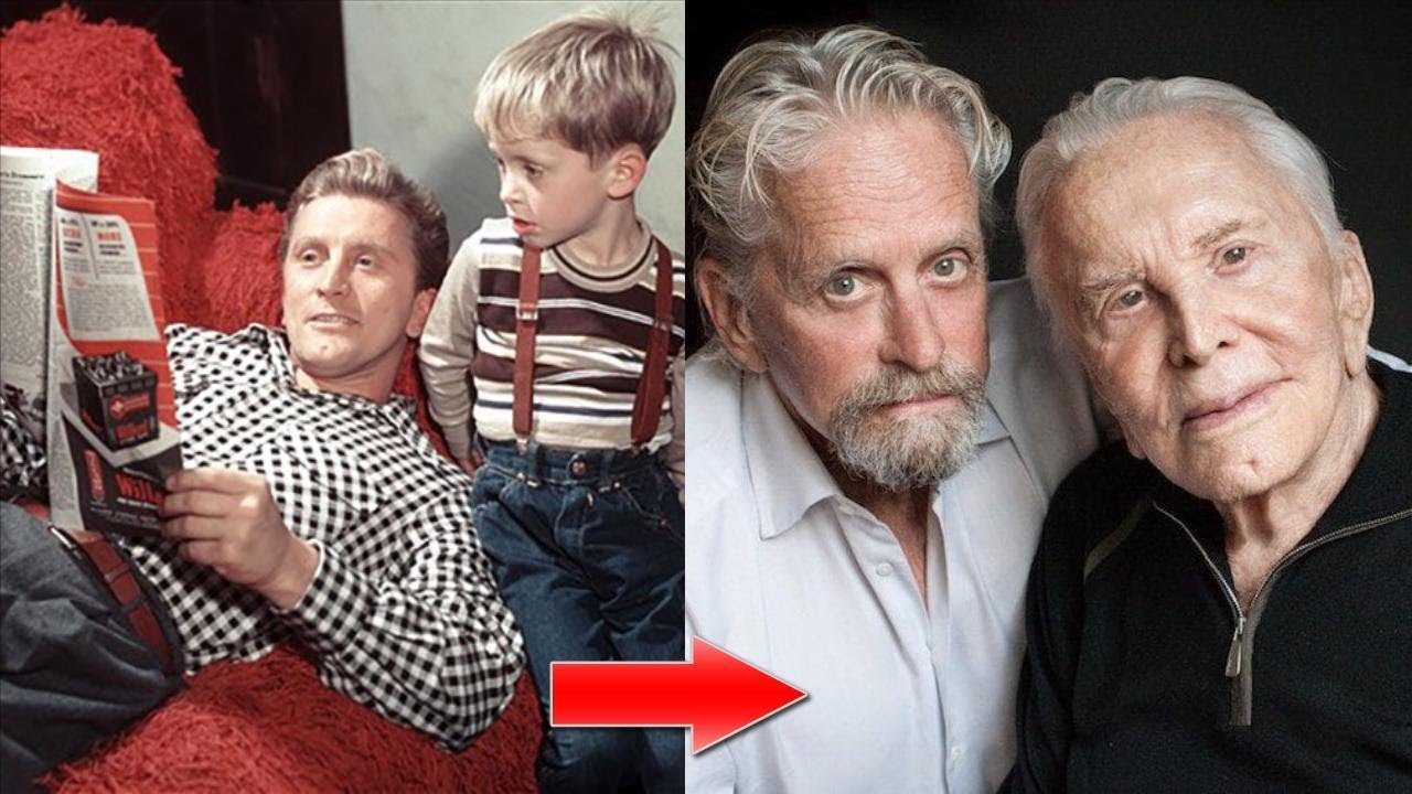 Micheal Douglas And Kirk Douglas Transformation From 1946 To 2018 - YouTube