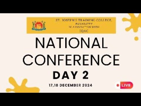 VALEDICTORY CEREMONY. DAY 2 of TWO DAYS NATIONAL CONFERENCE @ SJTC ...