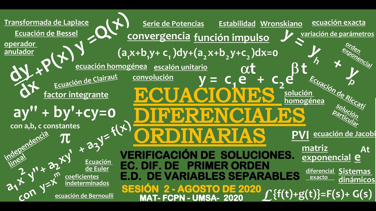 Sesión 2 MAT-FCPN-UMSA (Agosto, 2020) - YouTube