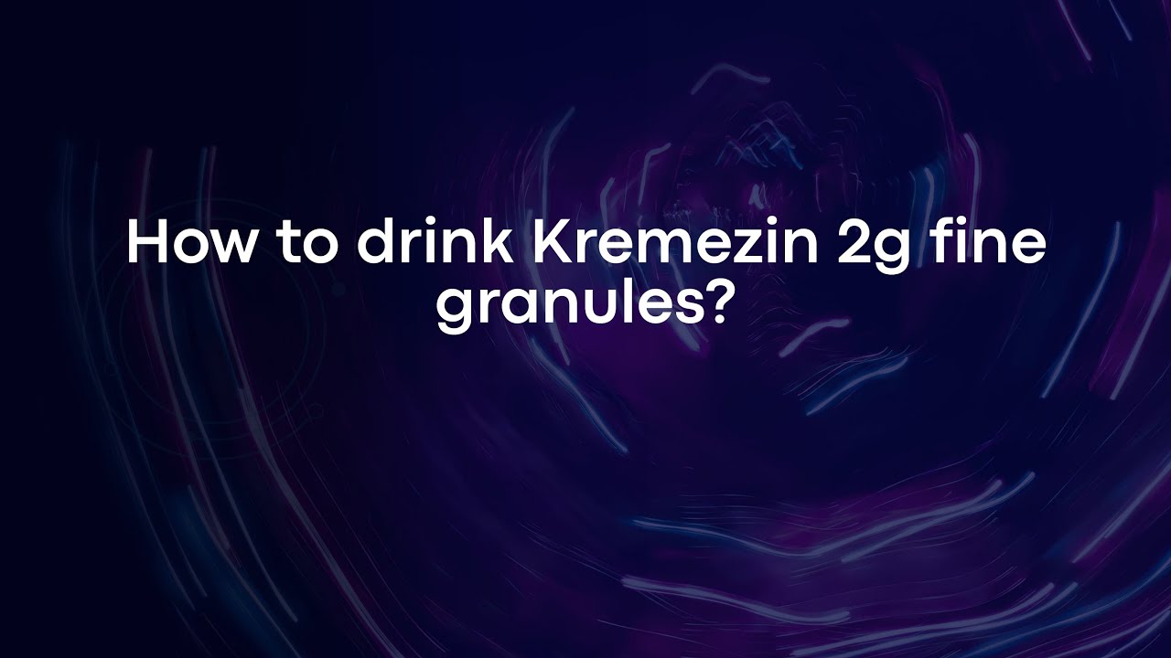 How to drink Kremezin 2g fine granules? - YouTube