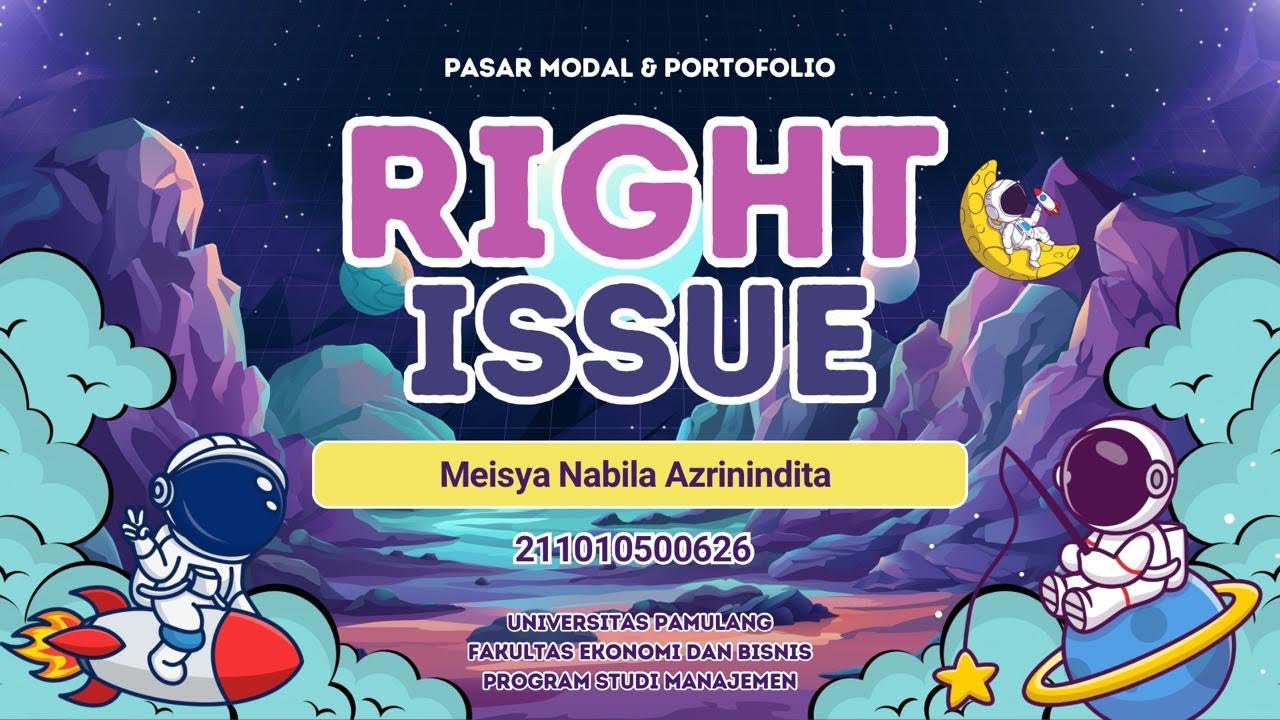 mengetahui arti right issue dan contoh soal💸📈📉 - YouTube