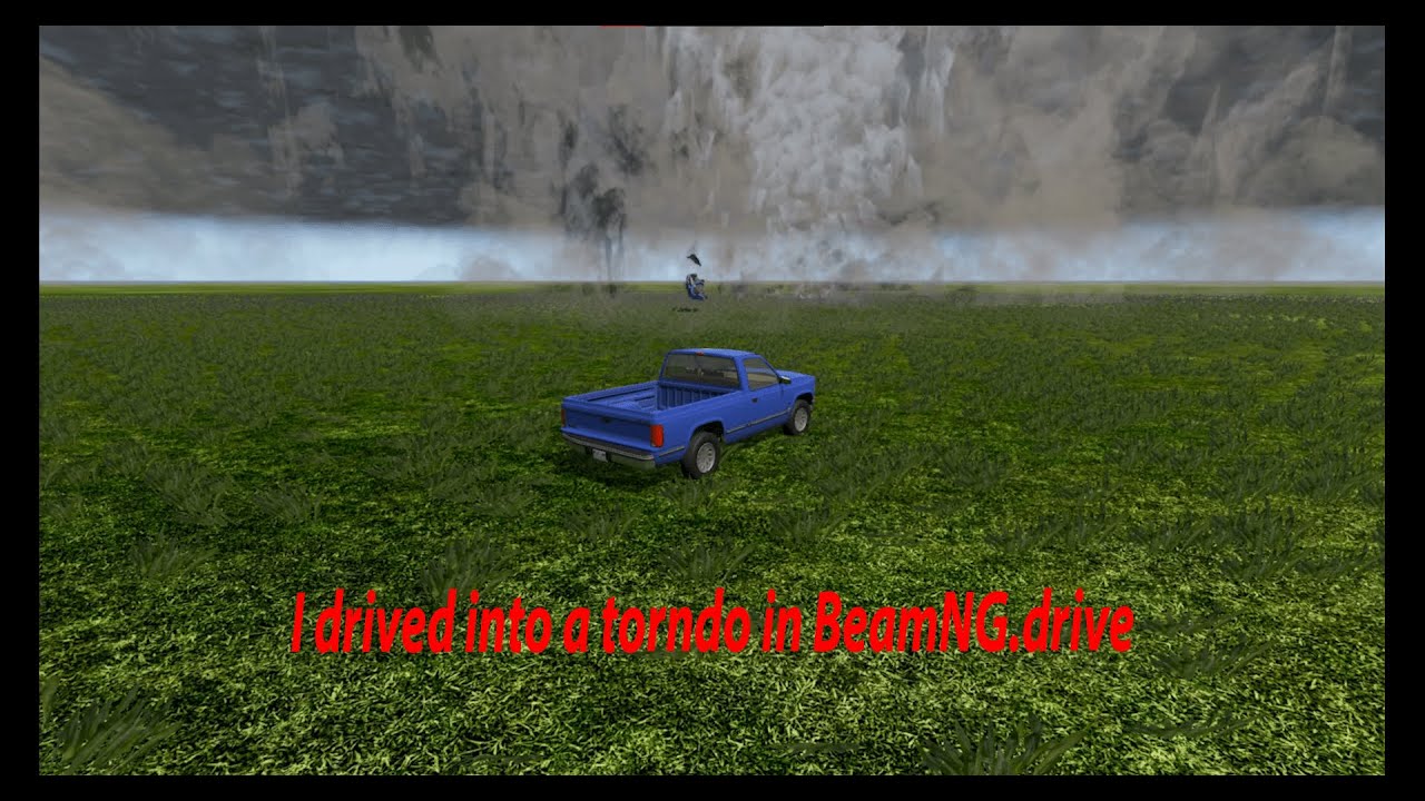 driving into a tornado in BeamNG drive - YouTube