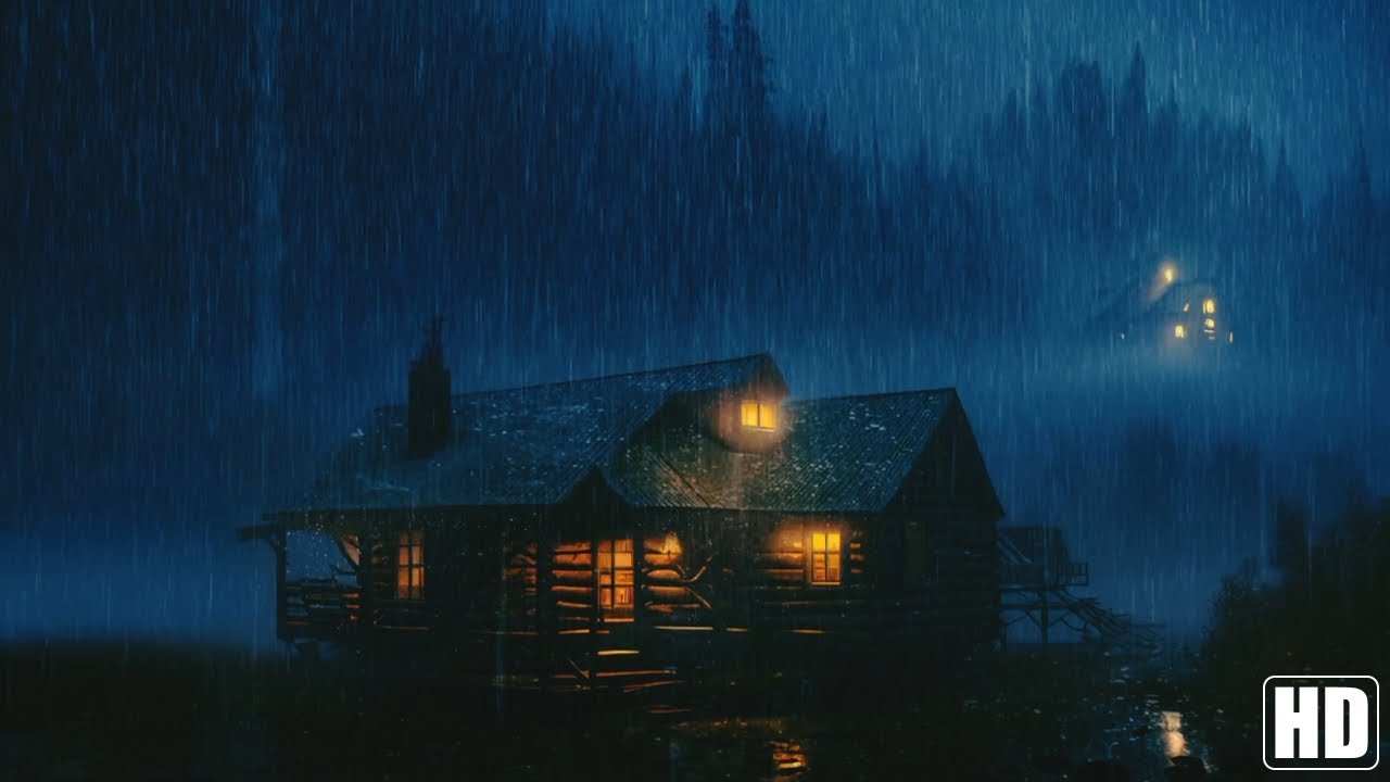 Lonely House with calm Rain Sounds for Sleeping Study Relaxing Rain ...
