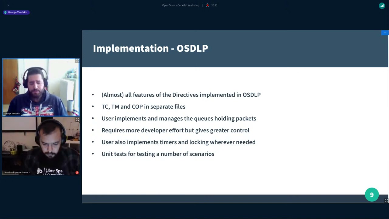 Oscw 2021 Open Space Data Link Protocol Open Source Implementation Of The Ccsds Tmtc 3344