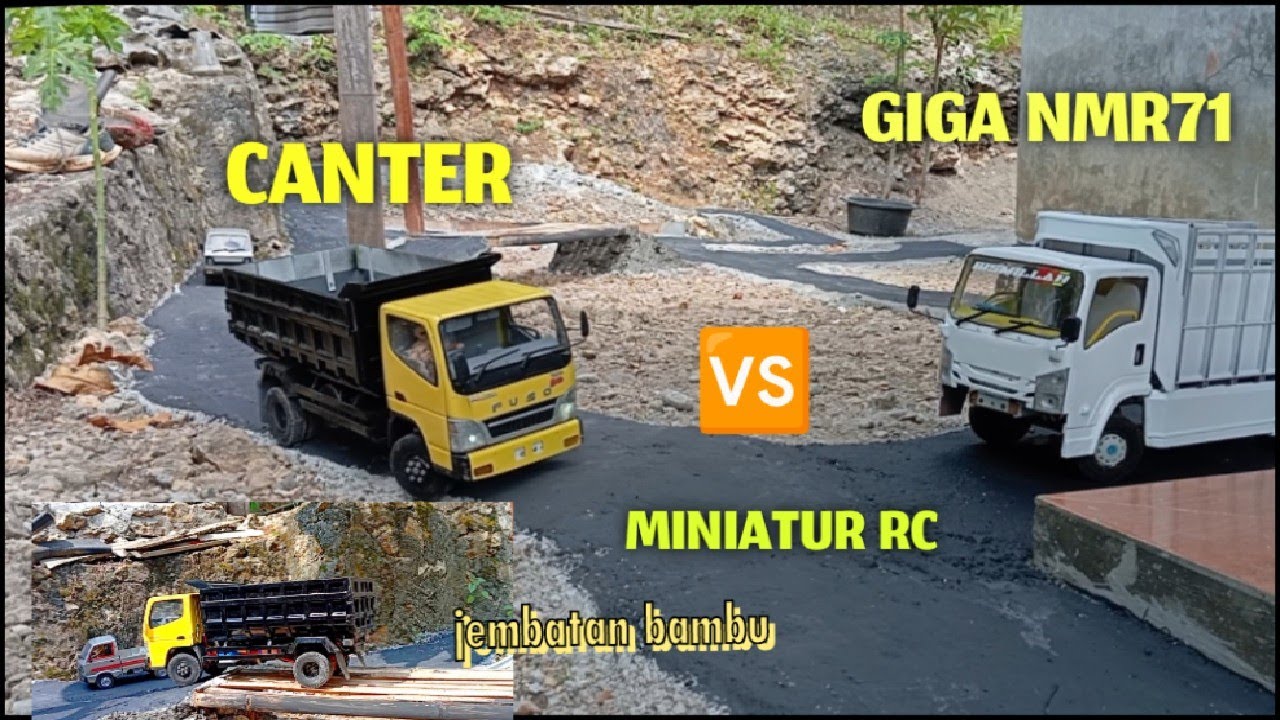 Kumpulan truk rc.keseruan rc. muatan matrial pembuatan jalan miniatur ...