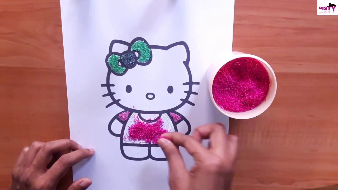 A way to impress your kids..Colored Desiccated Coconut Art..PART 1 ...