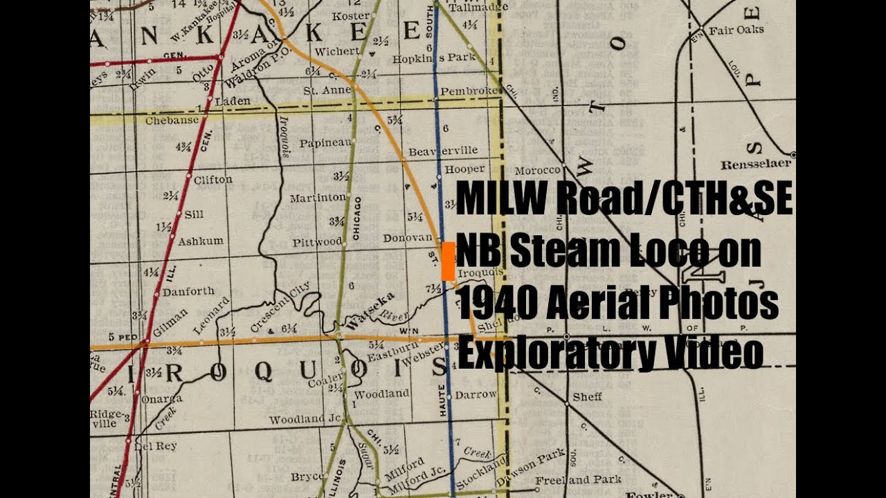MILWAUKEE ROAD STEAM TRAIN SEEN FROM 20,000 feet OCTOBER 1940 ...