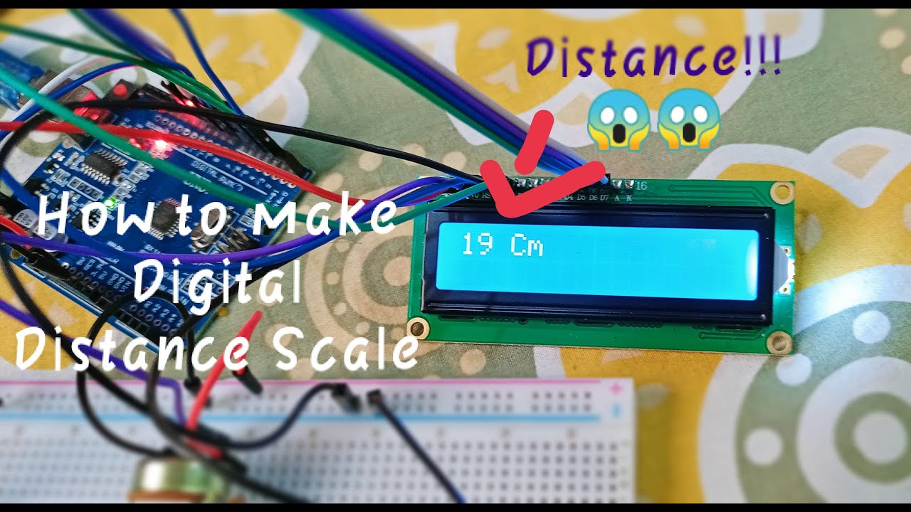 Digital Distance scale | How to make Digital Distance meter using ...