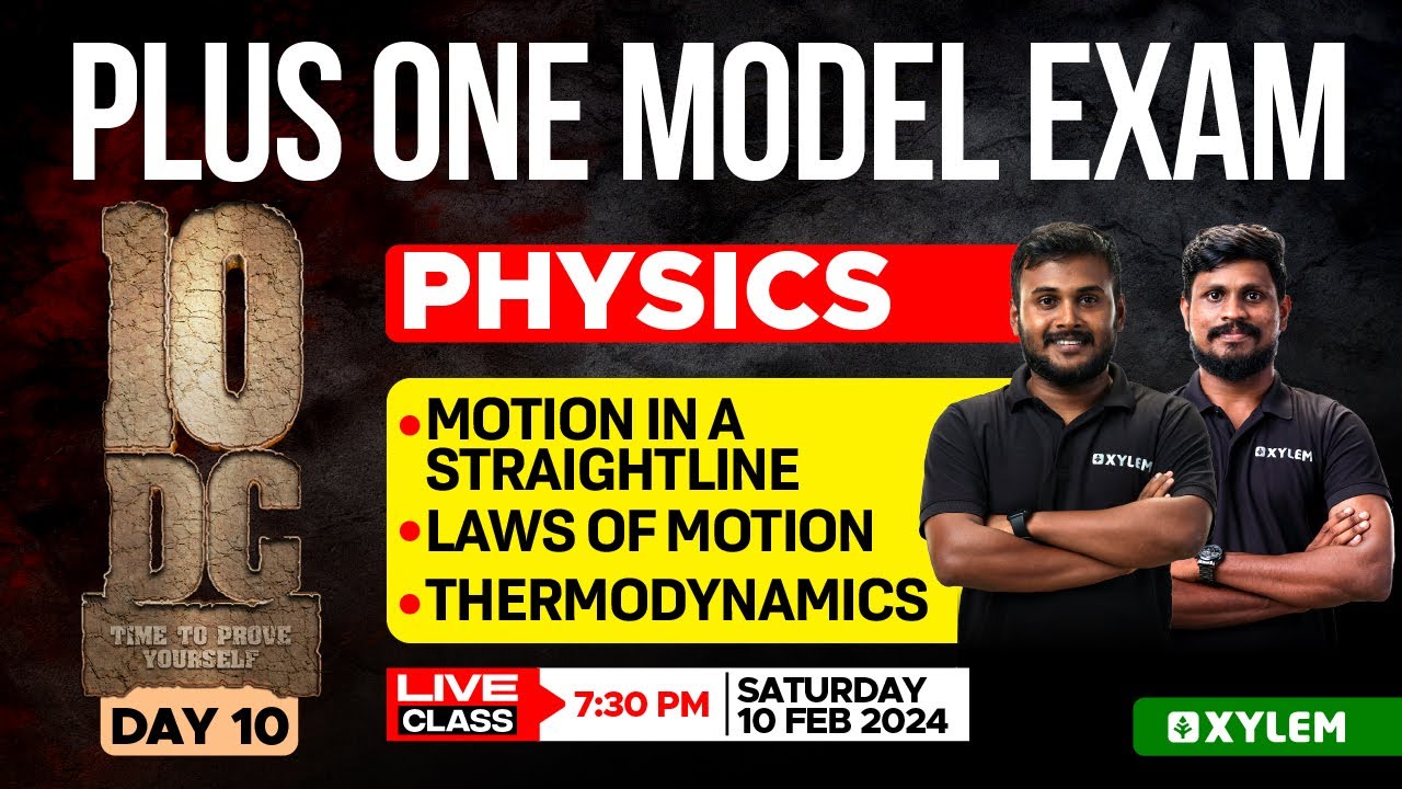 Plus One - Model Exam - Physics - Day 10 | Xylem Plus One - YouTube
