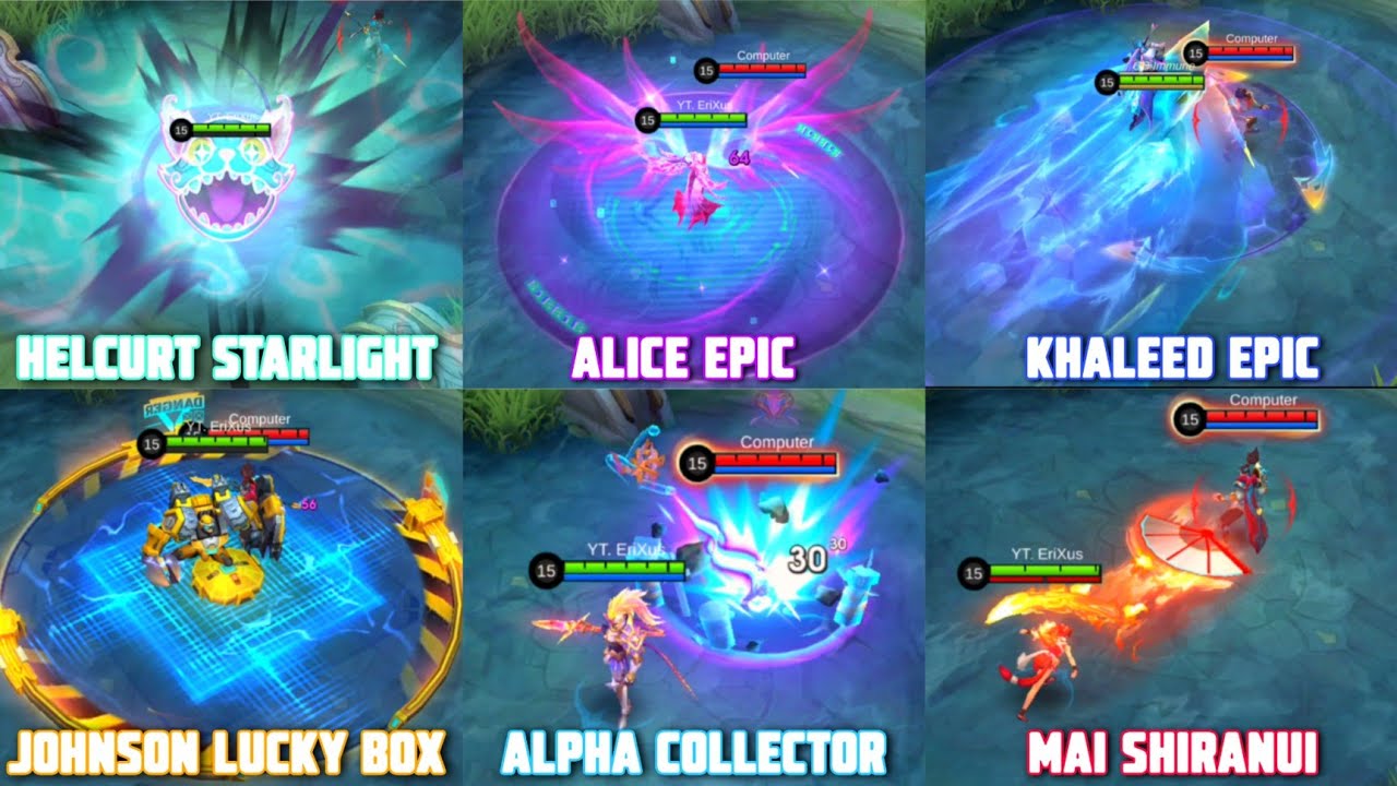 10 GAMEPLAY NEW SKIN | HELCURT STARLIGHT,ALPHA COLLECTOR, MLBB X KOF97 ...