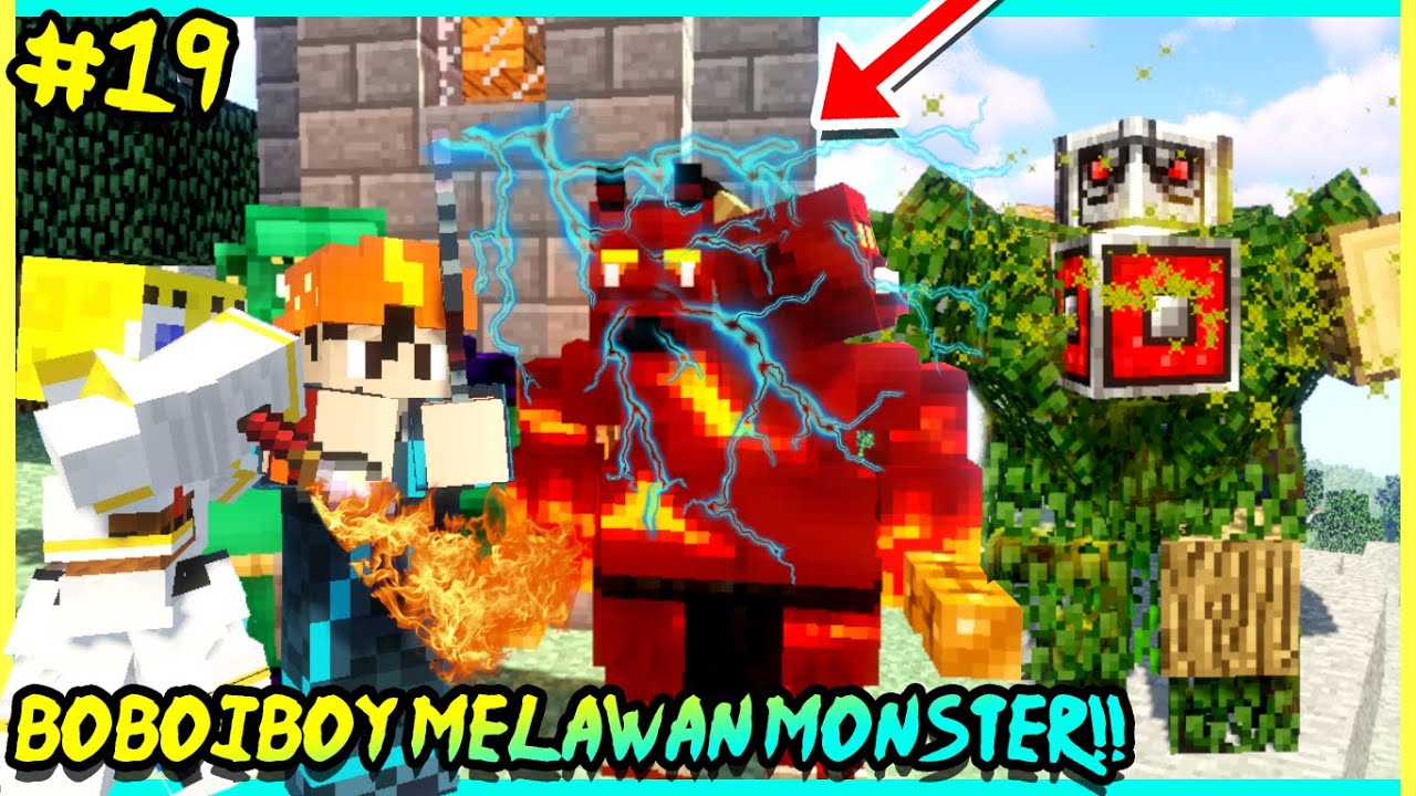 BOBOIBOY DAN SPONGEBOB MELAWAN MONSTER GOLEM DAN OGRE!! - Dunia ...
