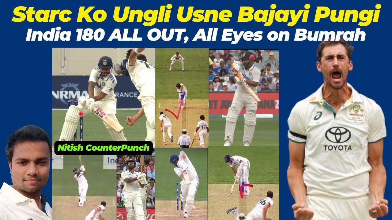 Starc's 6-Wicket Haul Leaves India Reeling at 180! | Nitish Reddy ...