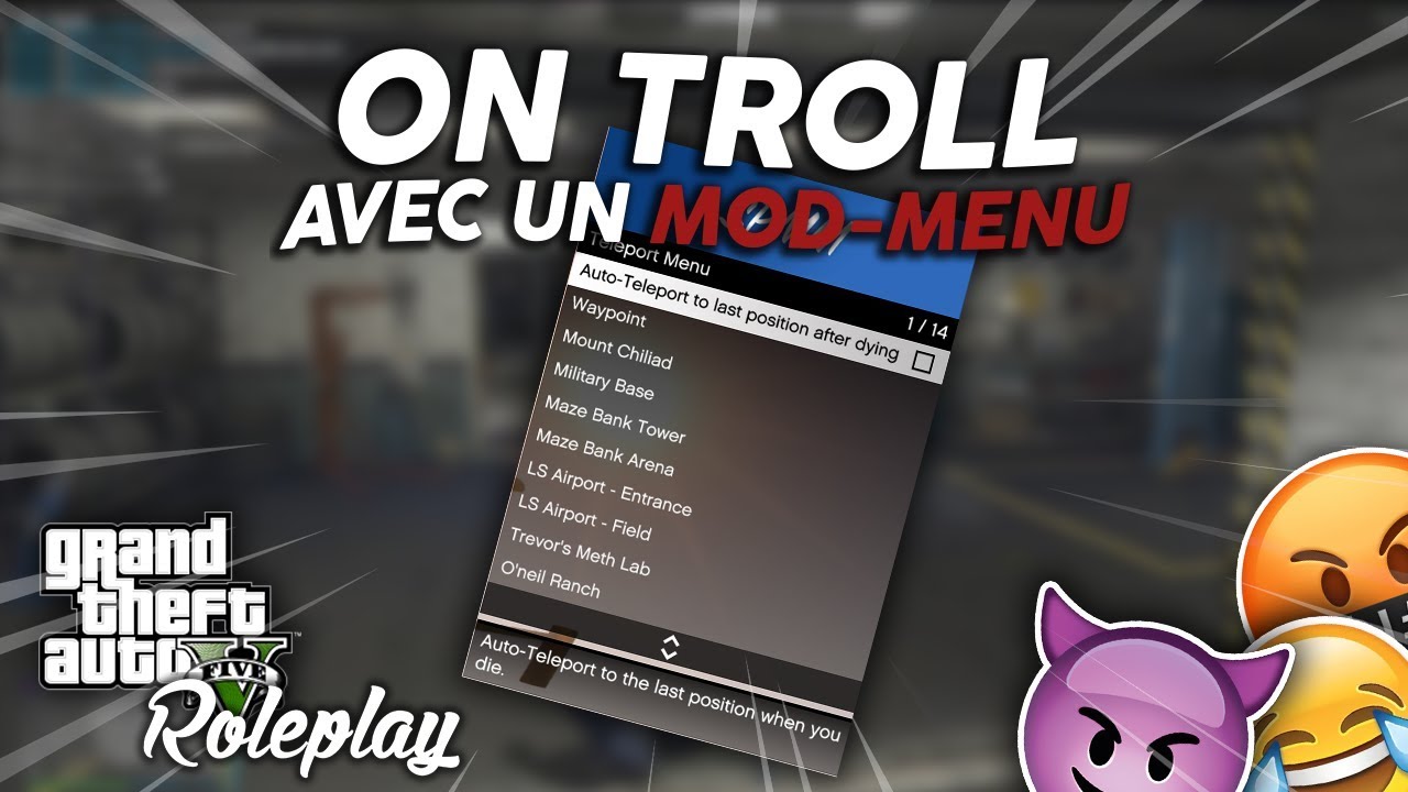 ON TROLL AVEC UN MOD MENU SUR FIVEM ! 😂 | GTA V RP - YouTube