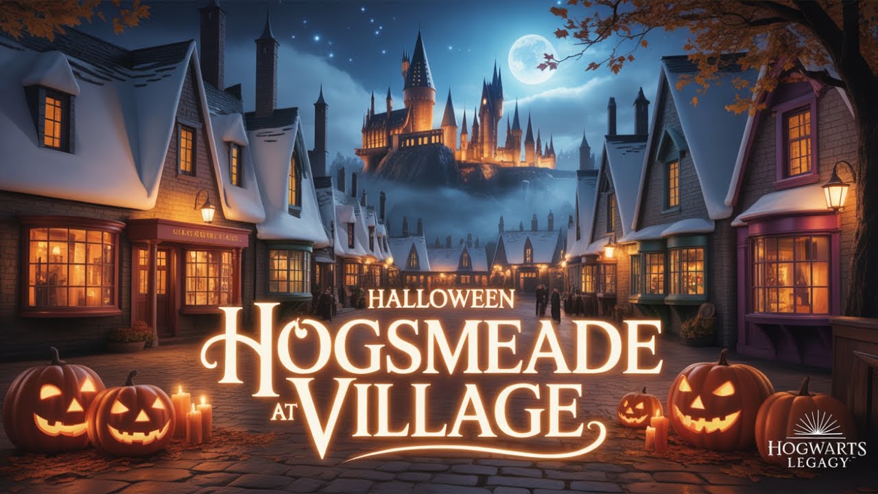 Halloween at Hogsmeade Village | Relaxing Ambience & Hogwarts Music for ...