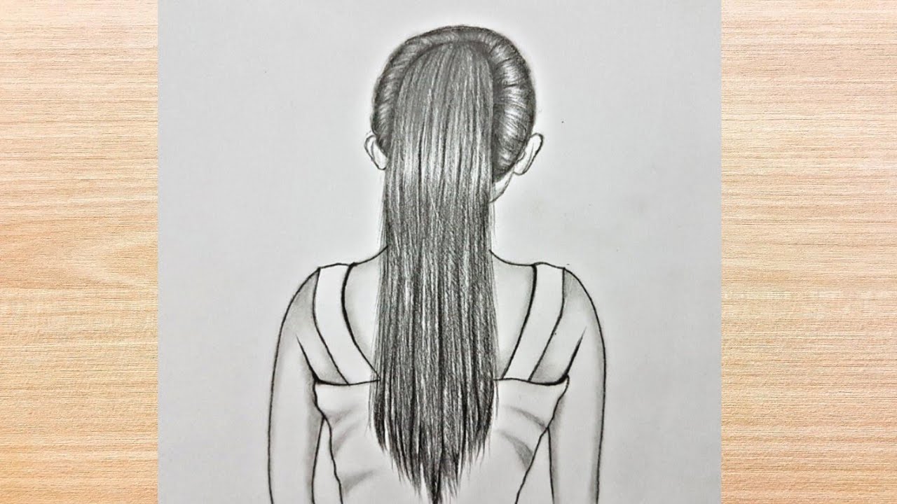 Easy backside girl drawing | How to draw a girl | Drawing Tutorial for ...