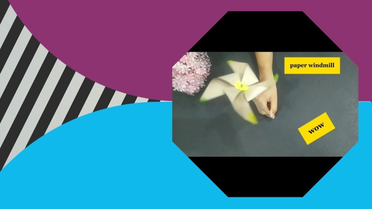 how to make paper windmill || origami paper windmill || paper craft ...