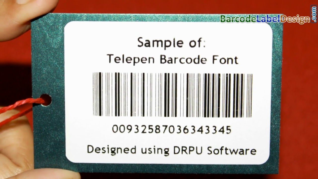 How to design linear barcode with Telepen font using DRPU Barcode ...