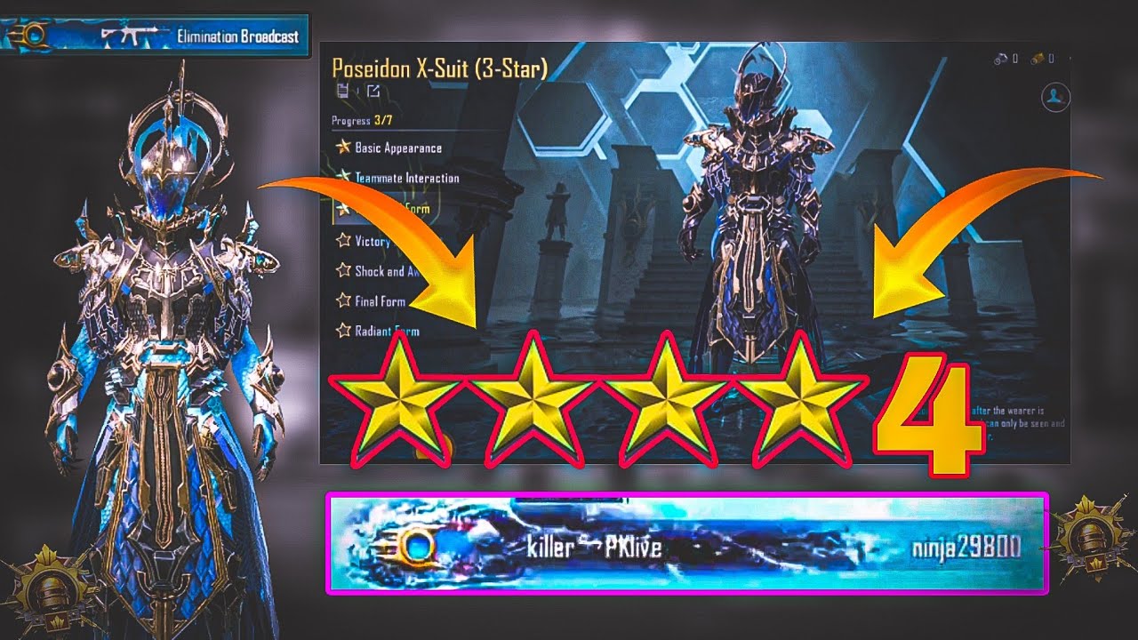 finally Poseidon X-Suit (4-Star) bgmi ️@killer_pk_gaming 👈👑 #xsuit # ...