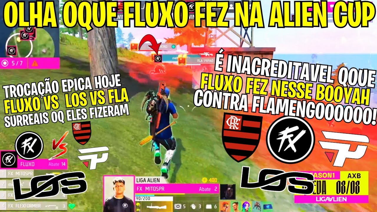 NÃO É POSSIVEL! FLUXO DEU SHOW COM BOOYAH NA QUEDA GALATICA NA LIGA ...