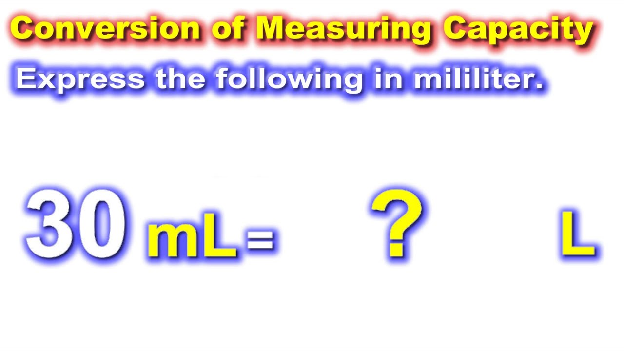 CONVERSION OF CAPACITY MEASUREMENT 3 - YouTube