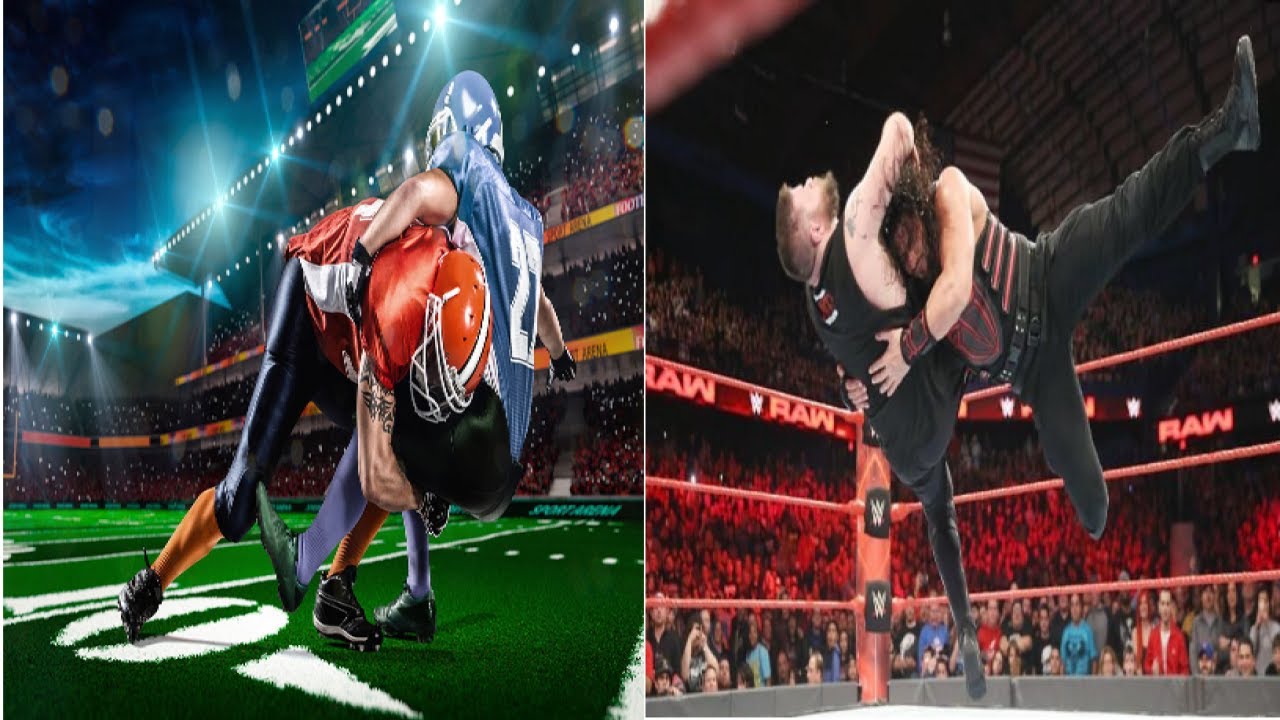 Wrestling Moves..... In Football - YouTube