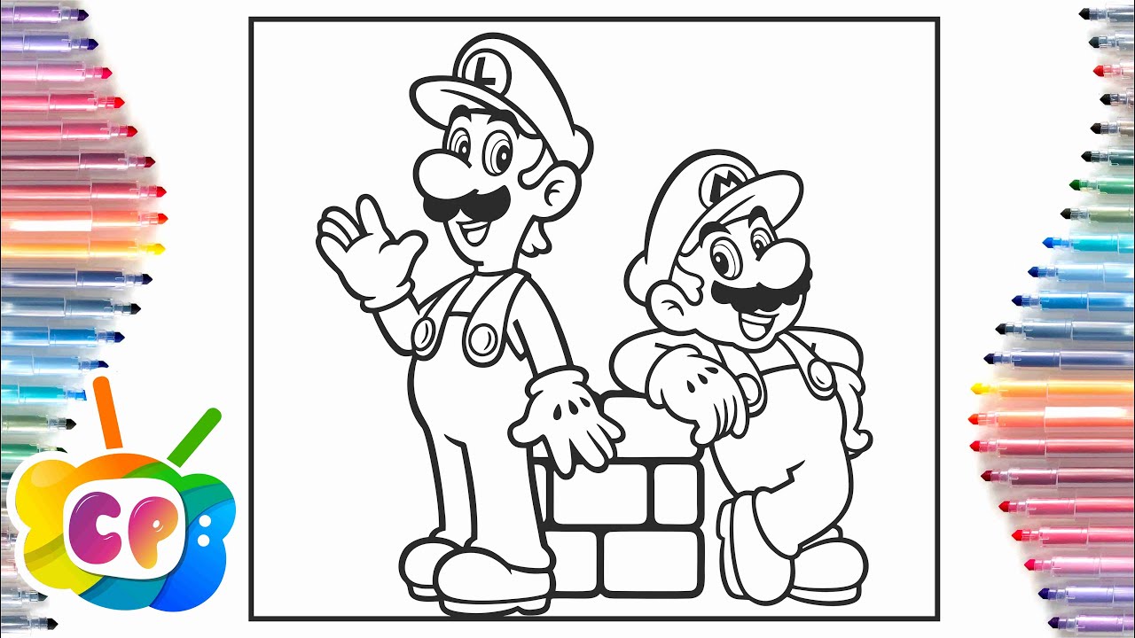 Super Mario Bros coloring page/Mario and Luigi coloring/More Plastic ...