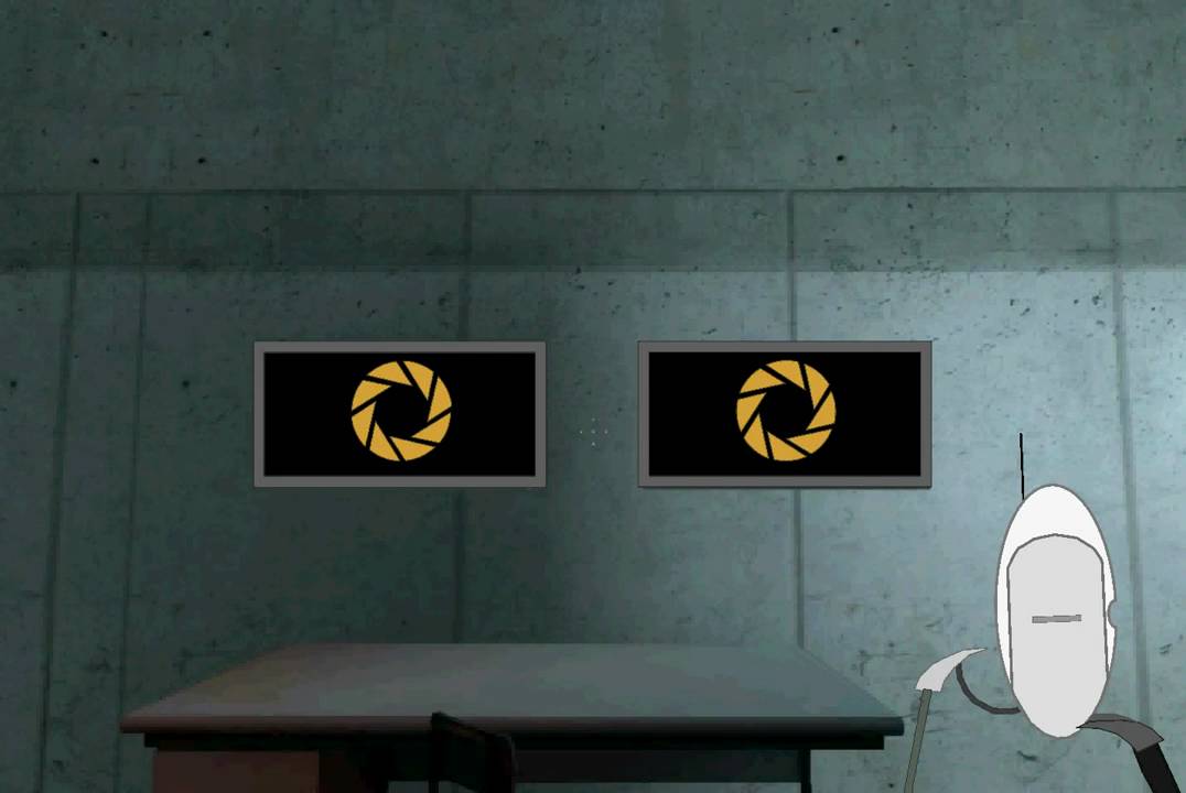 Portal screenshot animated in algodoo - YouTube