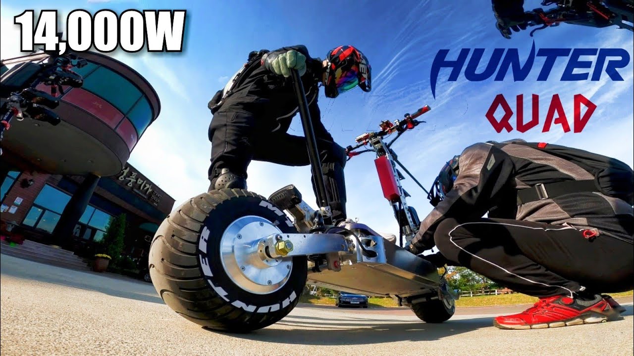 🛴R7 Tech⚡"Hunter QUAD(2×2)"13" 14kw Hyper scooter /electric scooter/전동킥 ...