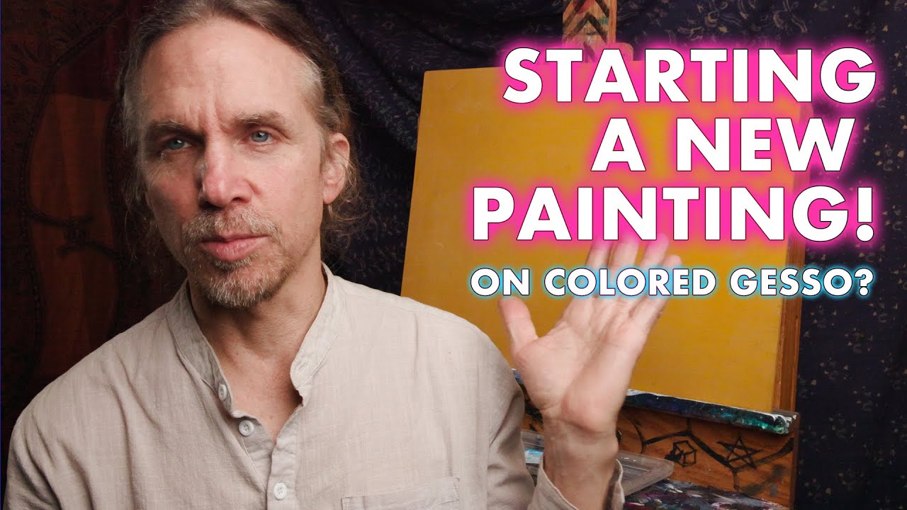 Starting a Painting on Colored Gesso - Part 1 - YouTube