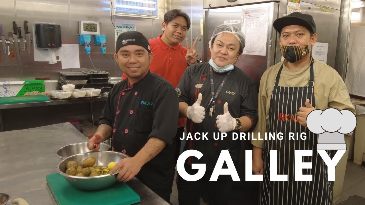 Galley on board Offshore Drilling Rig - YouTube