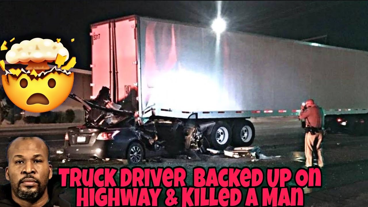 Truck Driver Missed His Exit & Backed Up On Busy Highway & Crashed Into ...