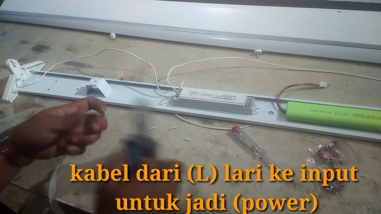 cara merakit emergency lampu led #power pack lampu emergency#gampang ...